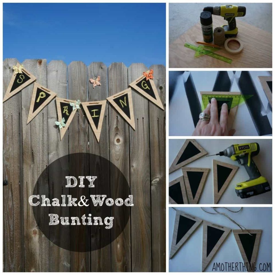 DIY Chalk & Wood Bunting | It's a Mother Thing