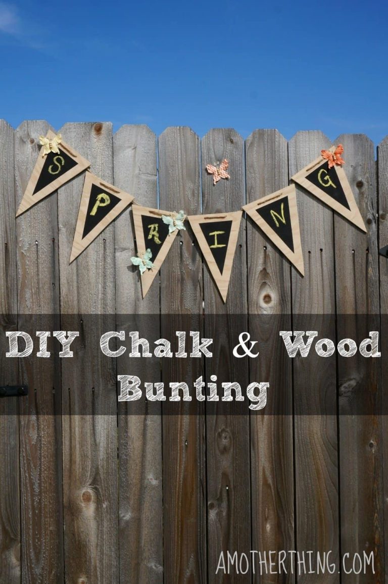 DIY Chalk & Wood Bunting | It's a Mother Thing