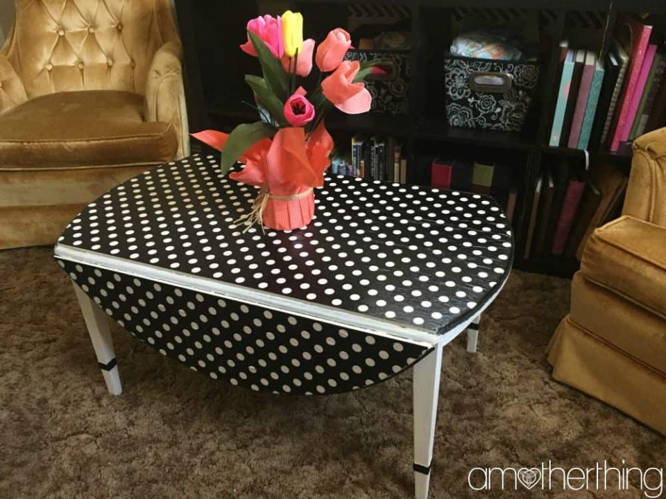 Amazing $5 Table ReVamp Using Mod Podge and Wrapping Paper | It's a ...