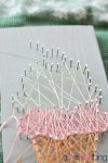 DIY String Art Ice Cream Cone With Template