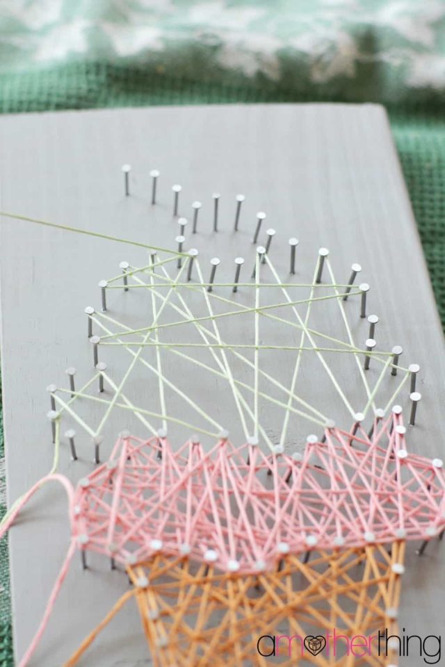 DIY String Art Ice Cream Cone With Template | It's a Mother Thing