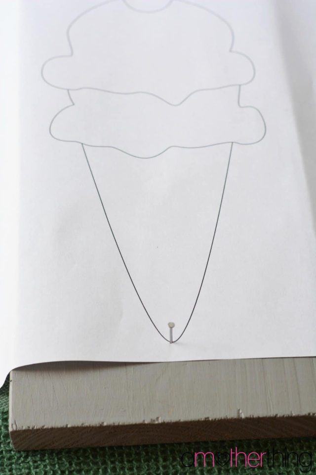 DIY String Art Ice Cream Cone With Template | It's a Mother Thing