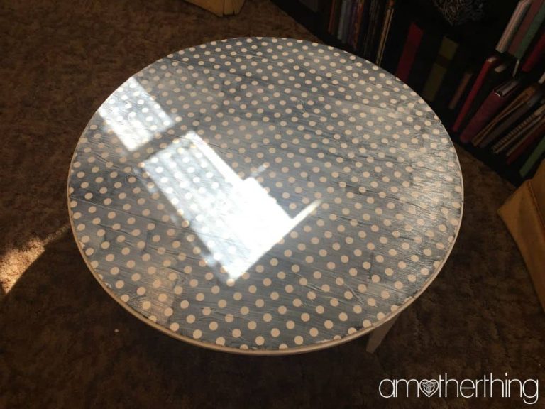 Amazing $5 Table ReVamp Using Mod Podge and Wrapping Paper | It's a ...