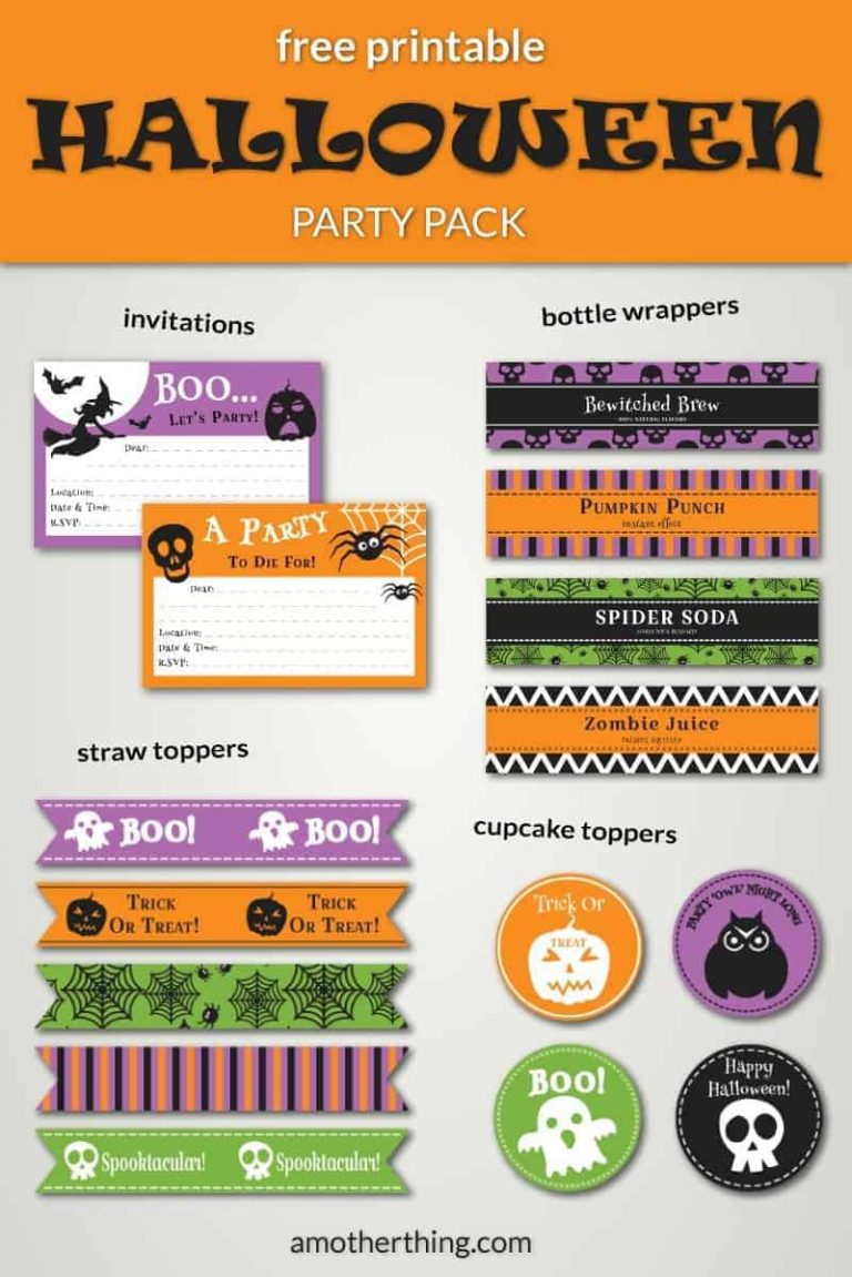 Free Printable Halloween Party Pack | It's a Mother Thing