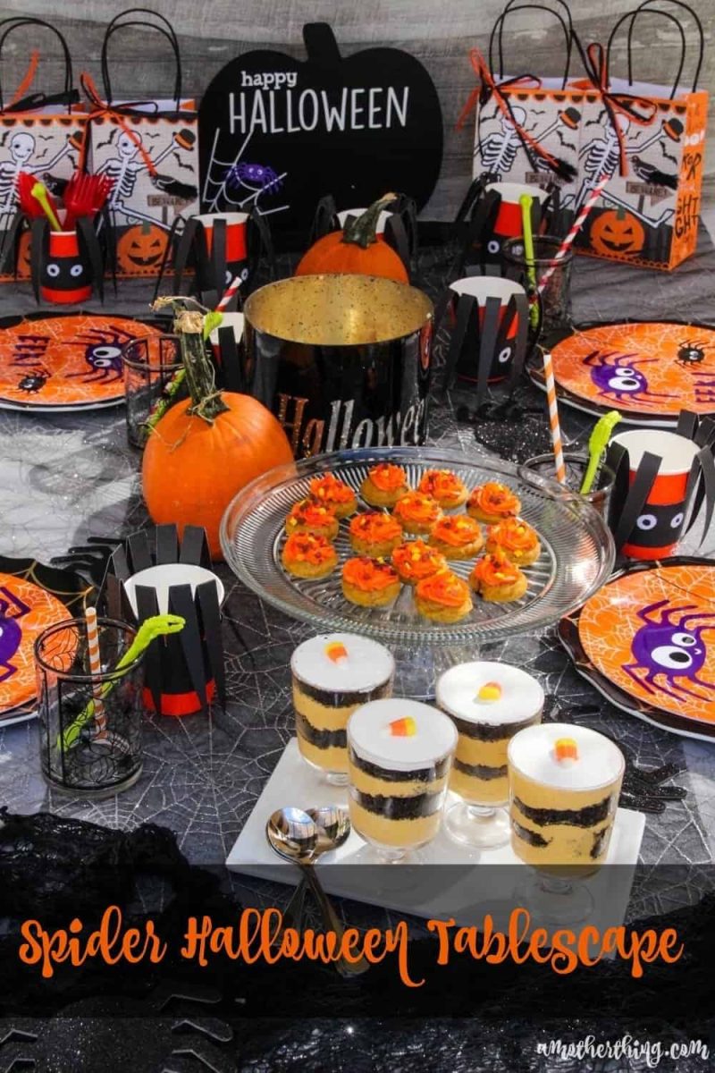 Spider-Themed Halloween Tablescape | It's a Mother Thing