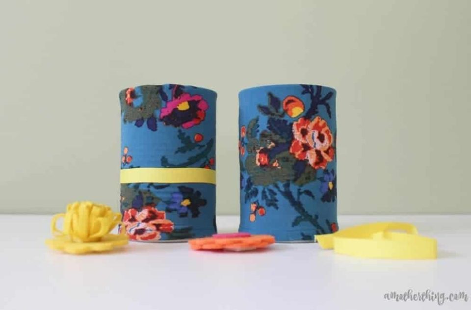 DIY Floral Soup Can Planters | It's a Mother Thing