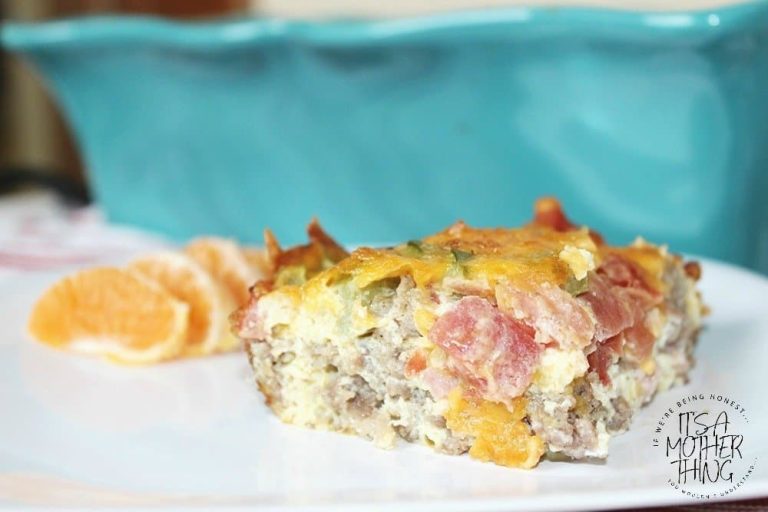 Simple and Delicious Oven Baked Two Meat Omelette | It's a Mother Thing