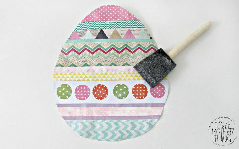 Washi Tape Easter Egg Wall Hanging Craft | It's a Mother Thing