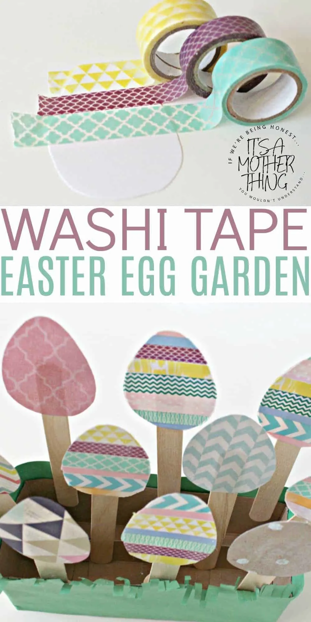 Washi Tape Easter Egg Wall Hanging Craft | It's a Mother Thing