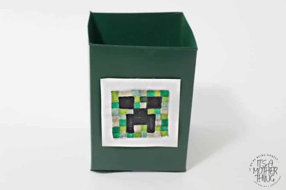 Upcycled Toilet Paper Roll Minecraft Desk Organizer | It's a Mother Thing