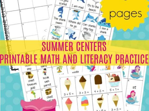 Summer Centers Printable Math and Literacy Practice | It's a Mother Thing