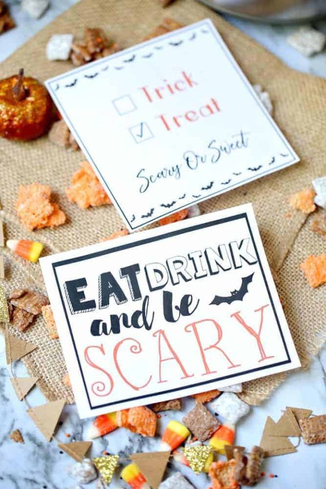 Halloween Snack Mix + Free Printables | It's a Mother Thing