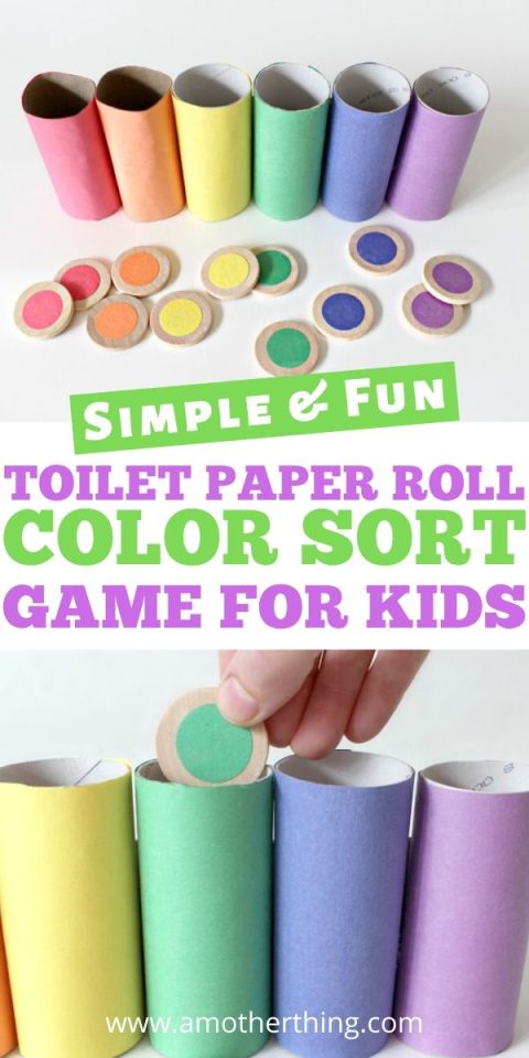 Toilet Paper Roll Color Sorting Game | It's a Mother Thing