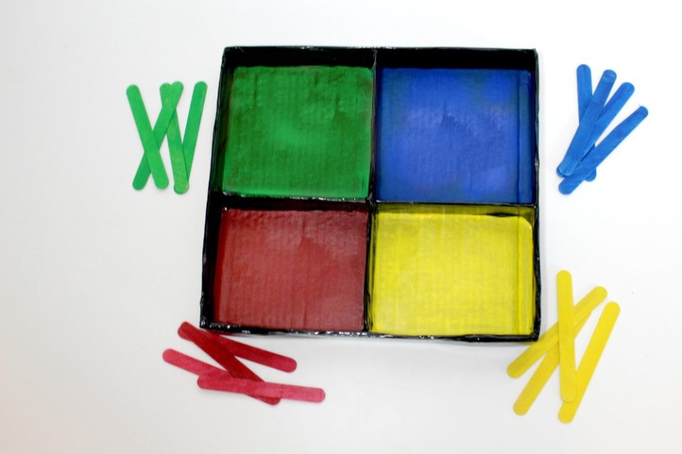 Craft Stick Color Toss Sorting Game | It's a Mother Thing