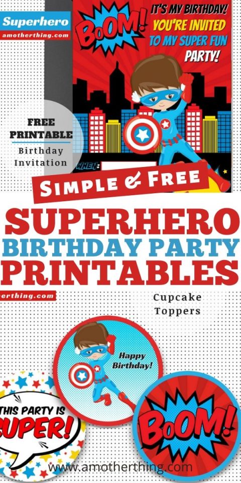 Free Superhero Birthday Party Printables | It's a Mother Thing