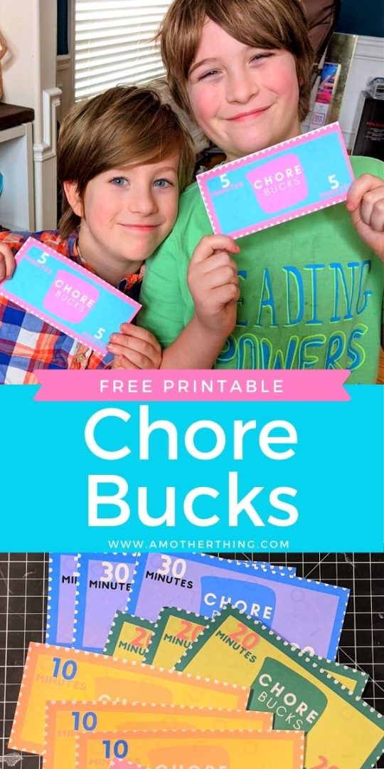 Printable Chore Bucks - Pay Your Kids with Time | It's a Mother Thing
