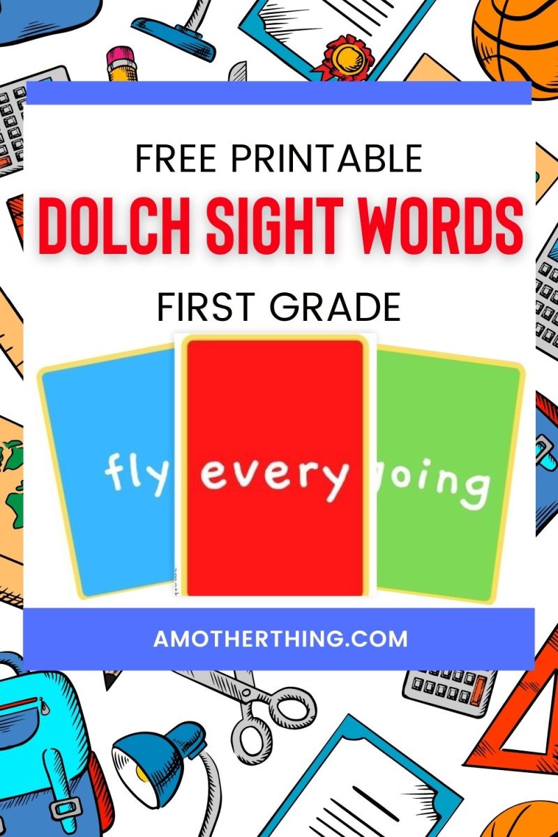 Free Printable Dolch Sight Words Flash Cards | It's a Mother Thing