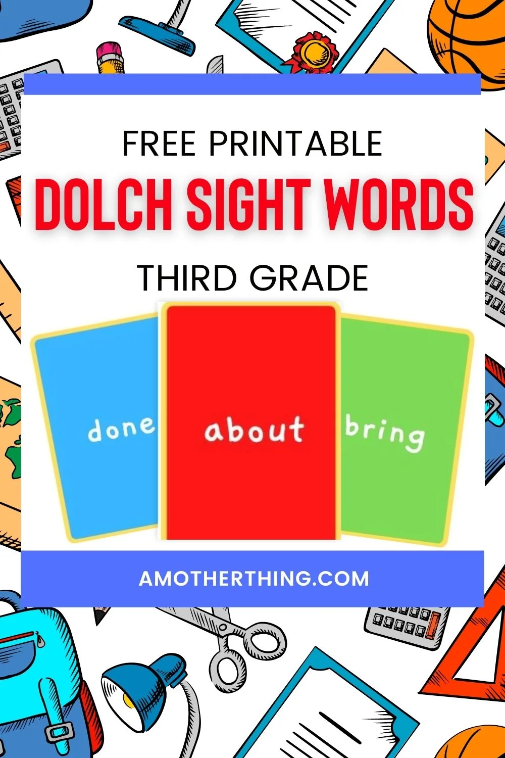 Free Printable Dolch Sight Words Flash Cards | It's a Mother Thing