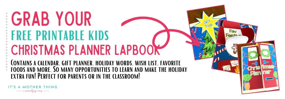 Free Printable Kid’s Christmas Planner Lapbook | It's a Mother Thing