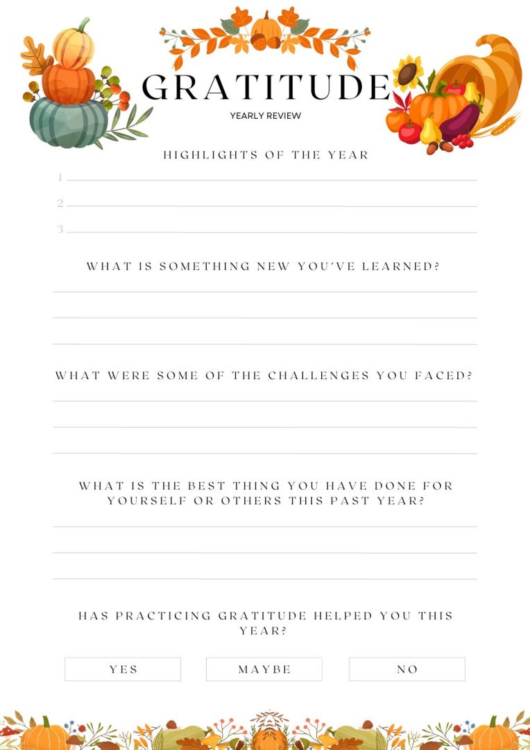Printable Thanksgiving Family Gratitude Journal | It's a Mother Thing
