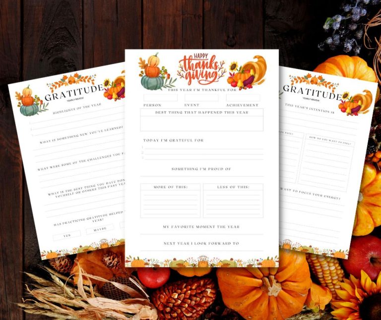 Printable Thanksgiving Family Gratitude Journal | It's a Mother Thing