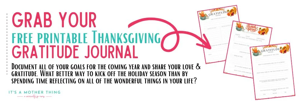 Printable Thanksgiving Family Gratitude Journal | It's a Mother Thing